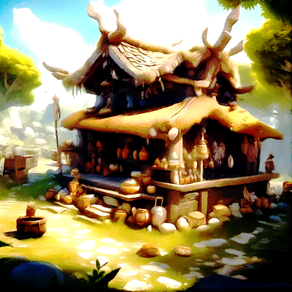 ArtStation - Dofus incarnam taverne drawed