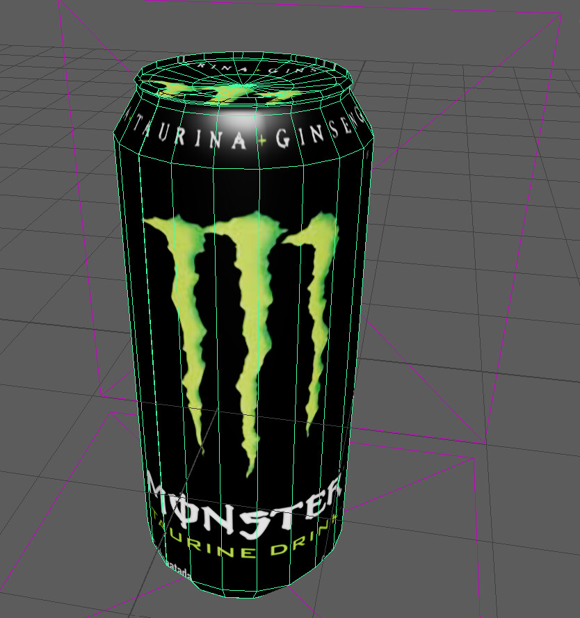 ArtStation - Detailed Monster Can (Dented) WIP
