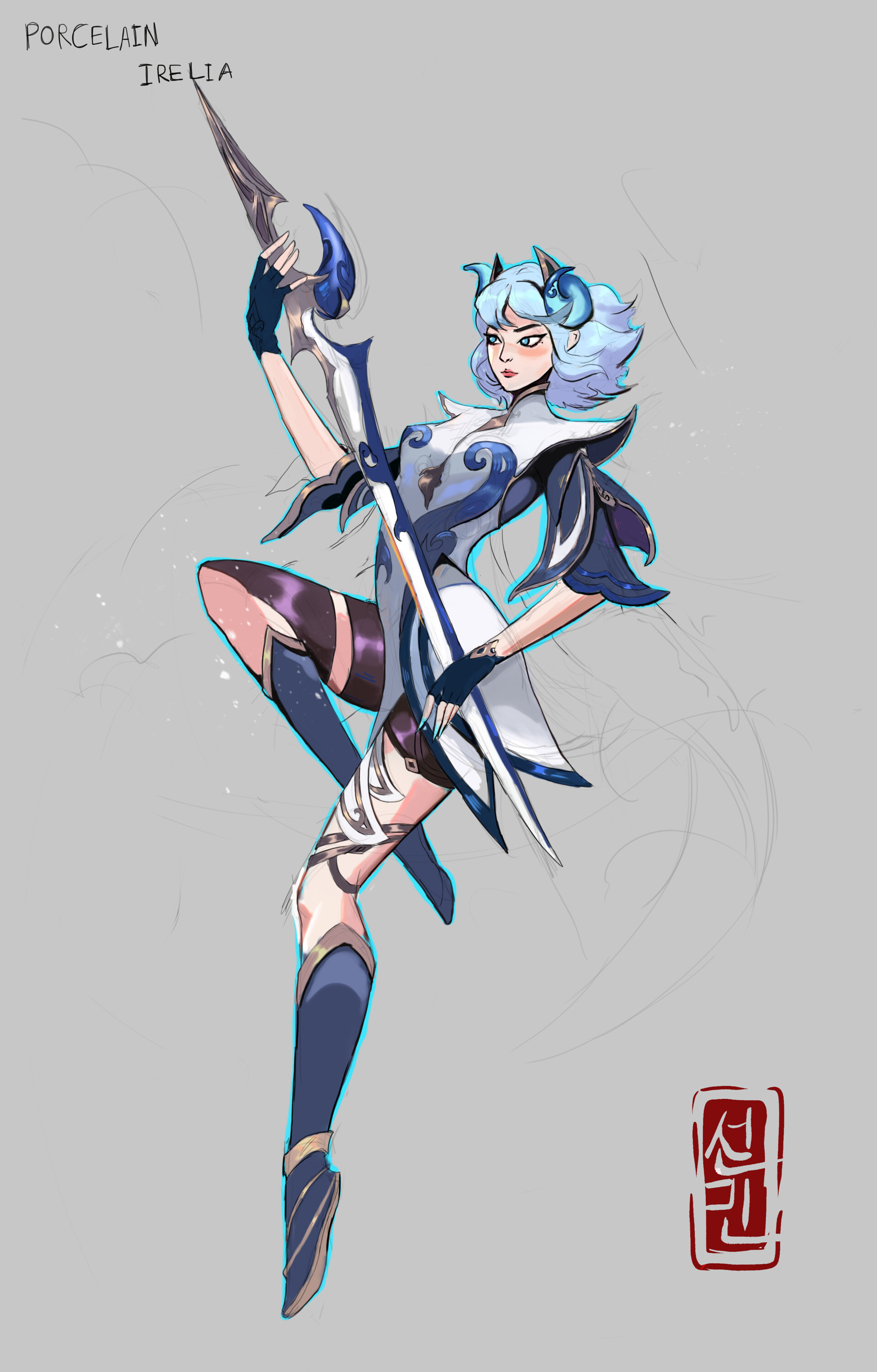 ArtStation - Porcelain Irelia Fanart