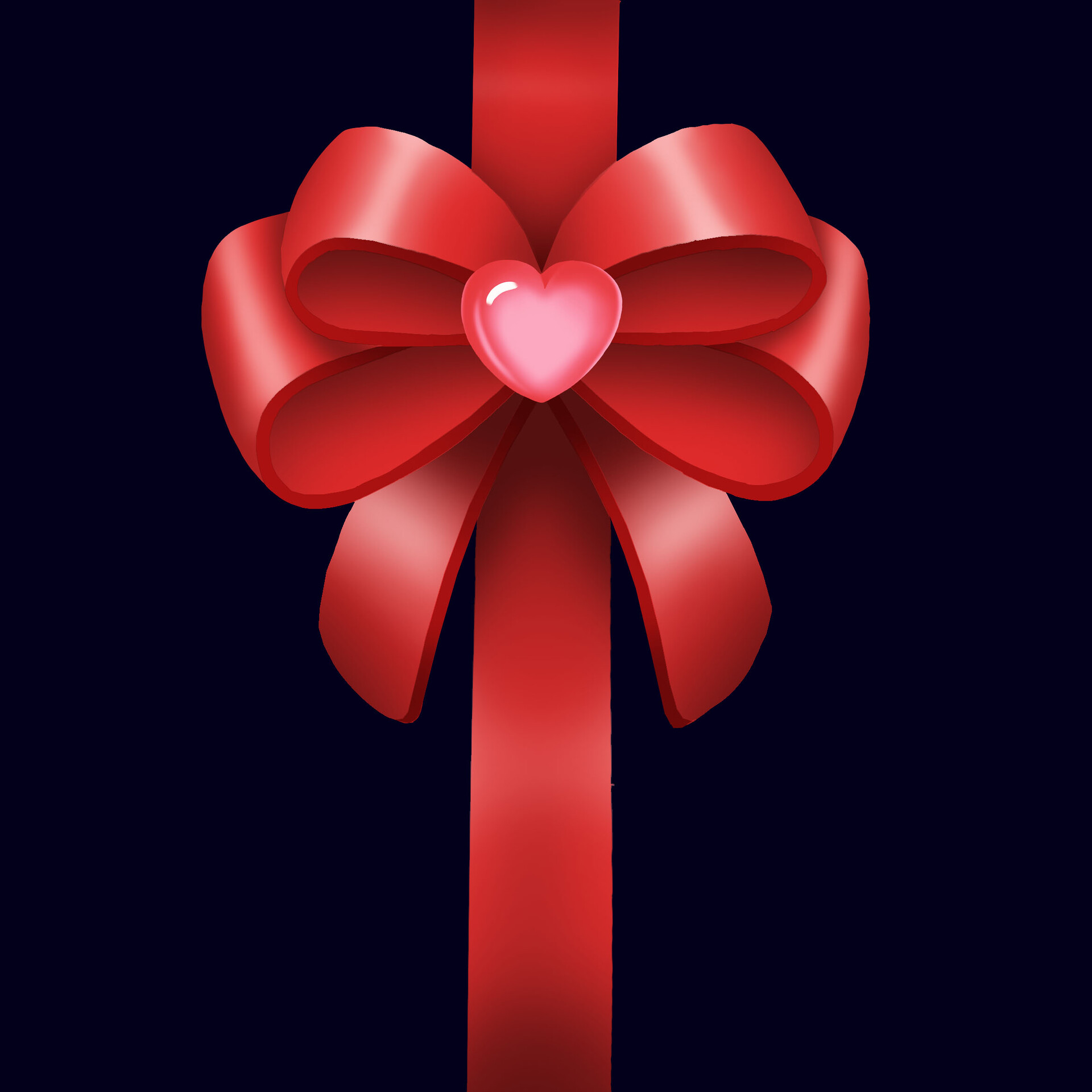 ArtStation - A Ribbon Bow with a Heart