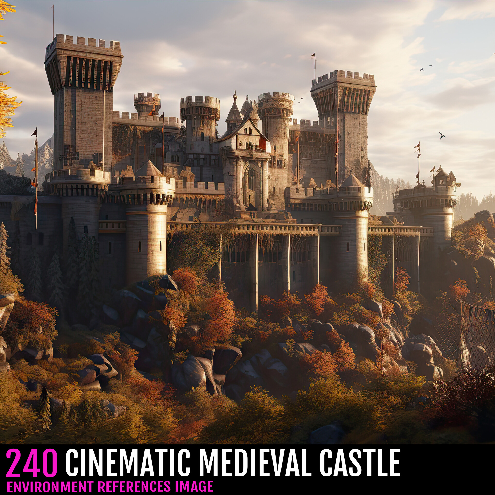 ArtStation - 240 CINEMATIC MEDIEVAL CASTLE / 4K