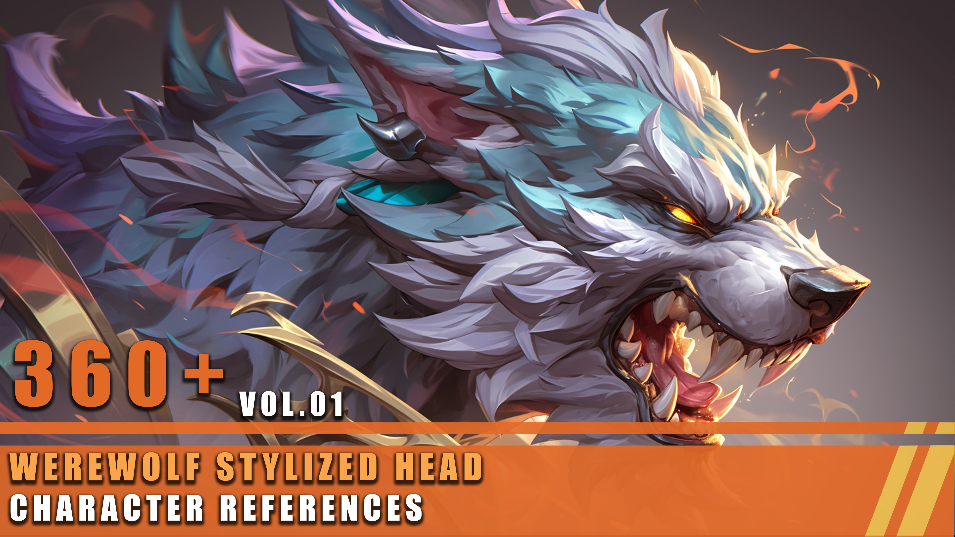 WaterLaw's Studio - 360+ Werewolf Stylized Head - Character References ...