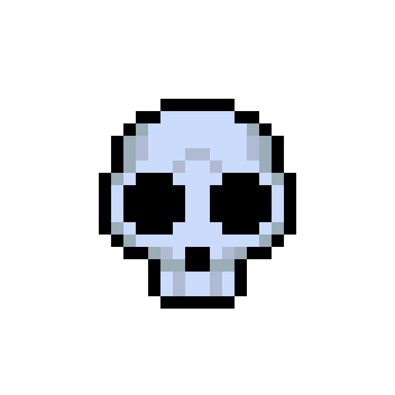ArtStation - Skull rotate 32 x 32 pixel art