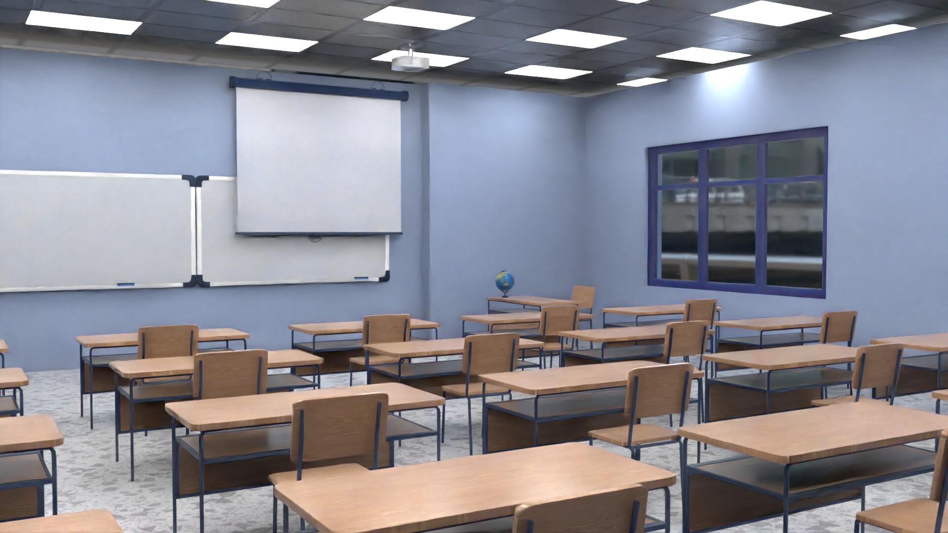 ArtStation - Interior Scene for School Classroom