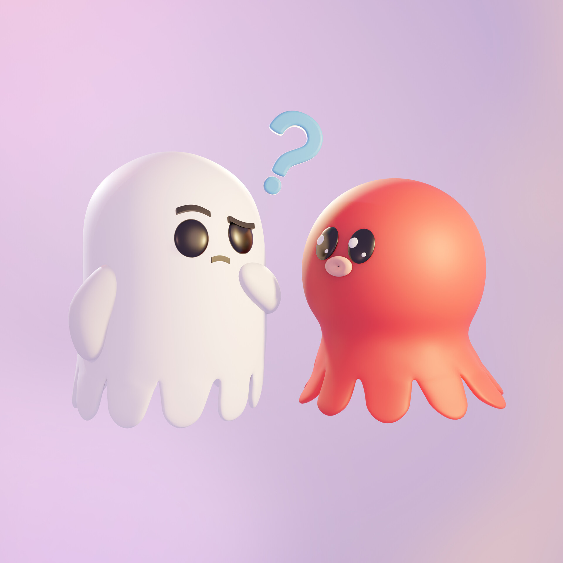 ArtStation - ghost & Octopus