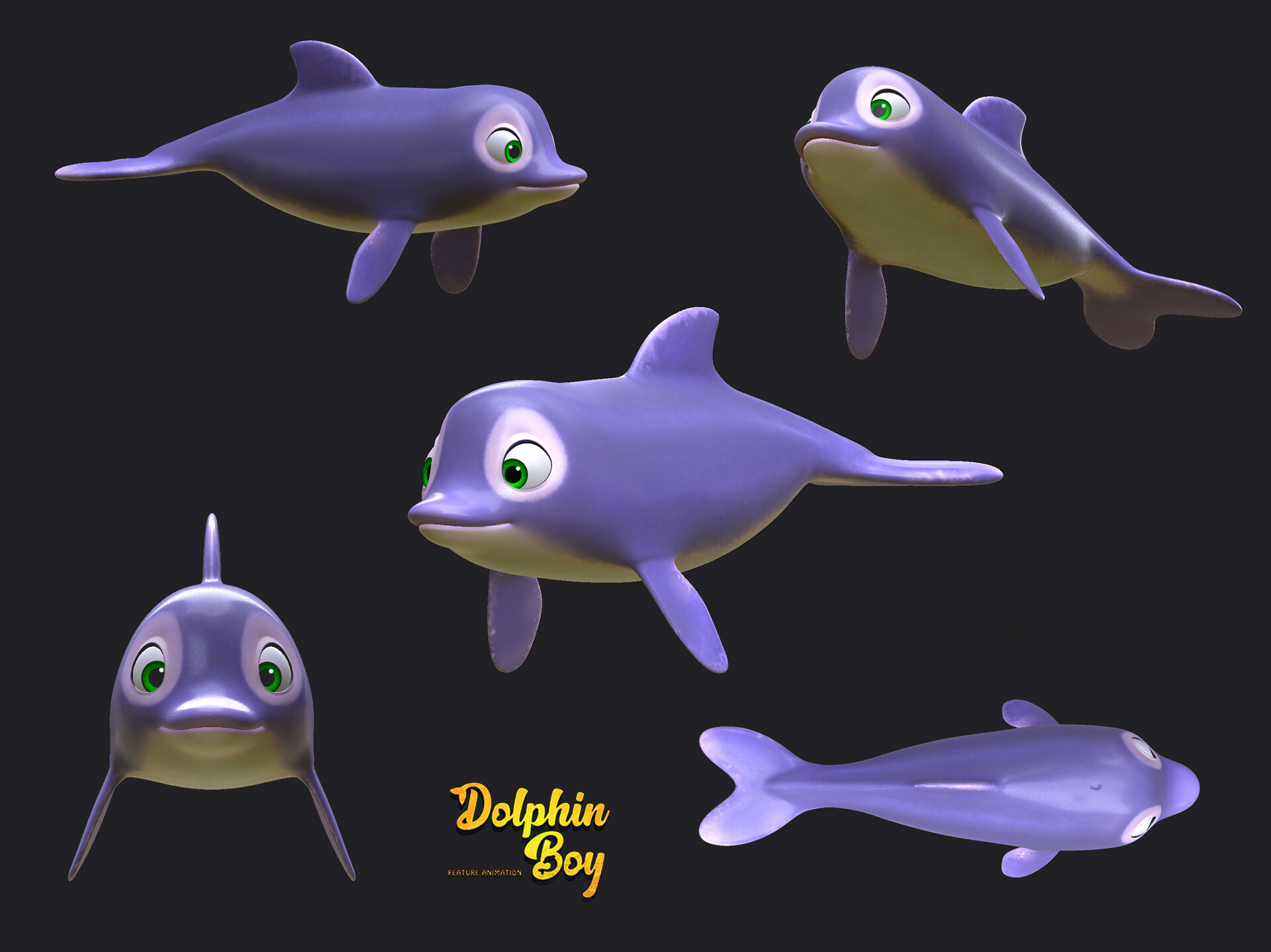 ArtStation - Mother Dolphin Character Dolphin Boy (2022)