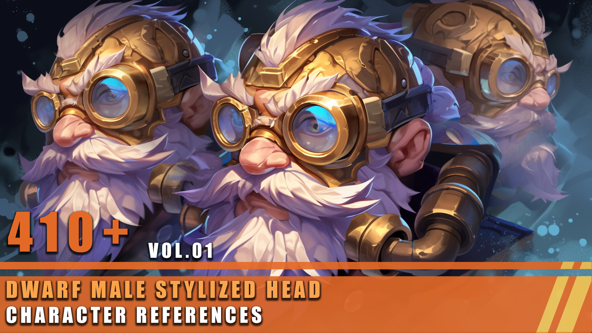 WaterLaw's Studio - 410+ Dwarf Male Stylized Head - Character ...