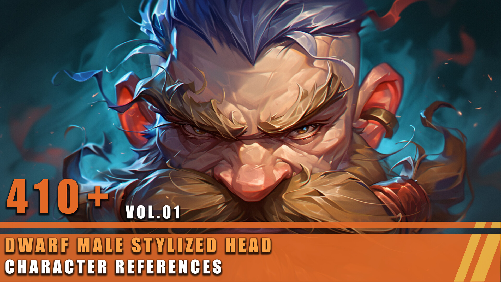 WaterLaw's Studio - 410+ Dwarf Male Stylized Head - Character ...