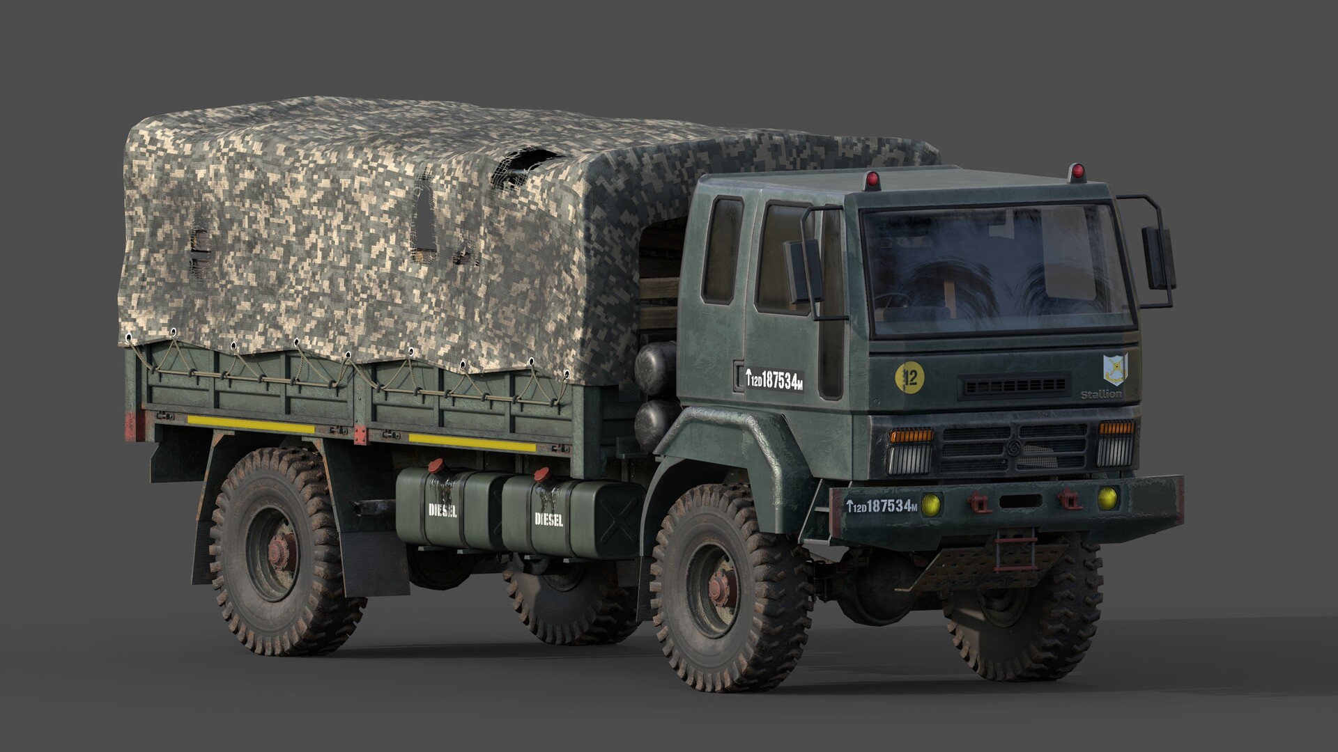 ArtStation - Ashok Leyland Stallion 4x4 Army Truck