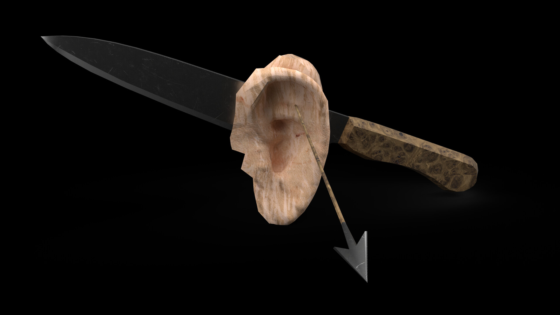 ArtStation - Ears pierced by an arrow