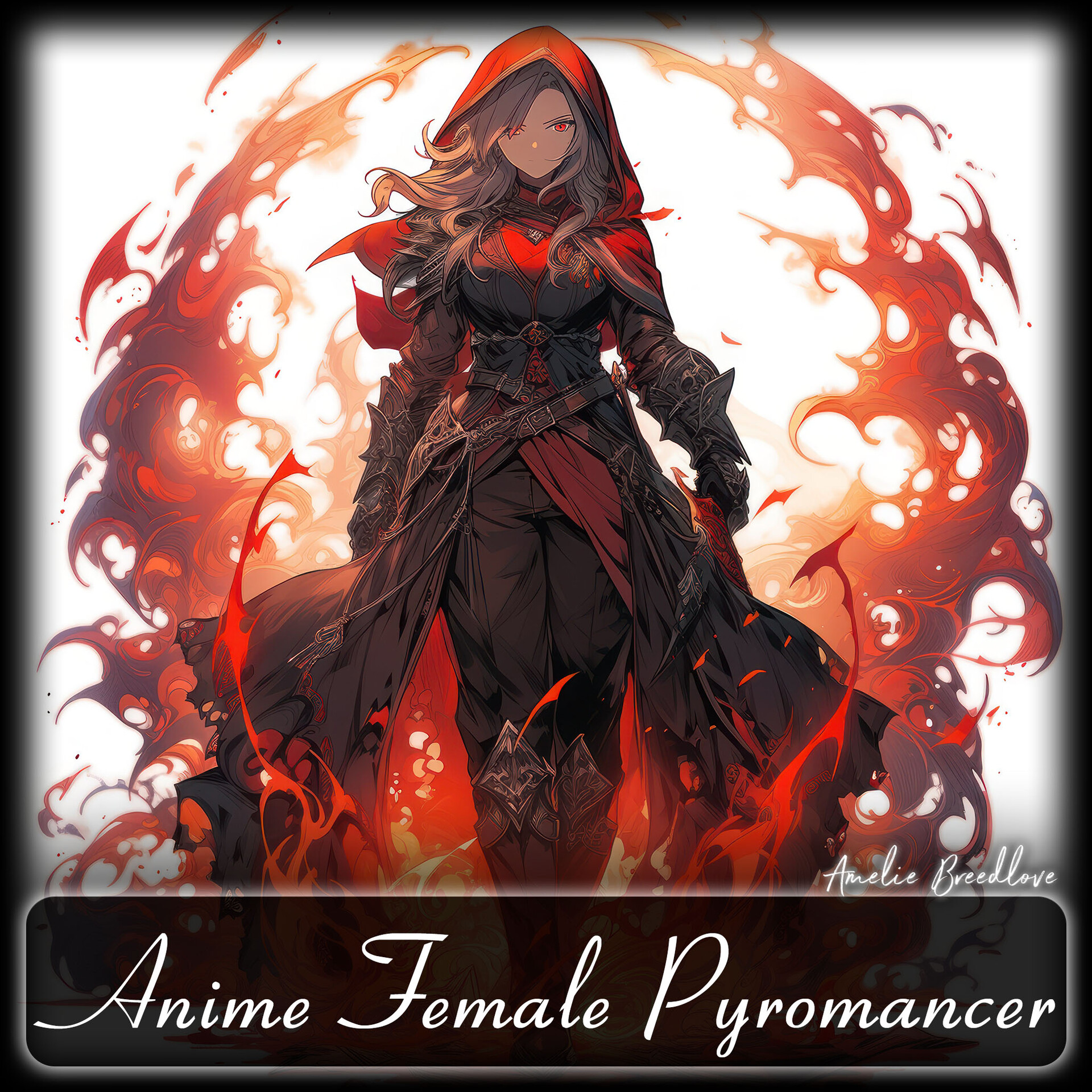 ArtStation - 200 Anime Female Pyromancer (Full Body) Reference Pack ...