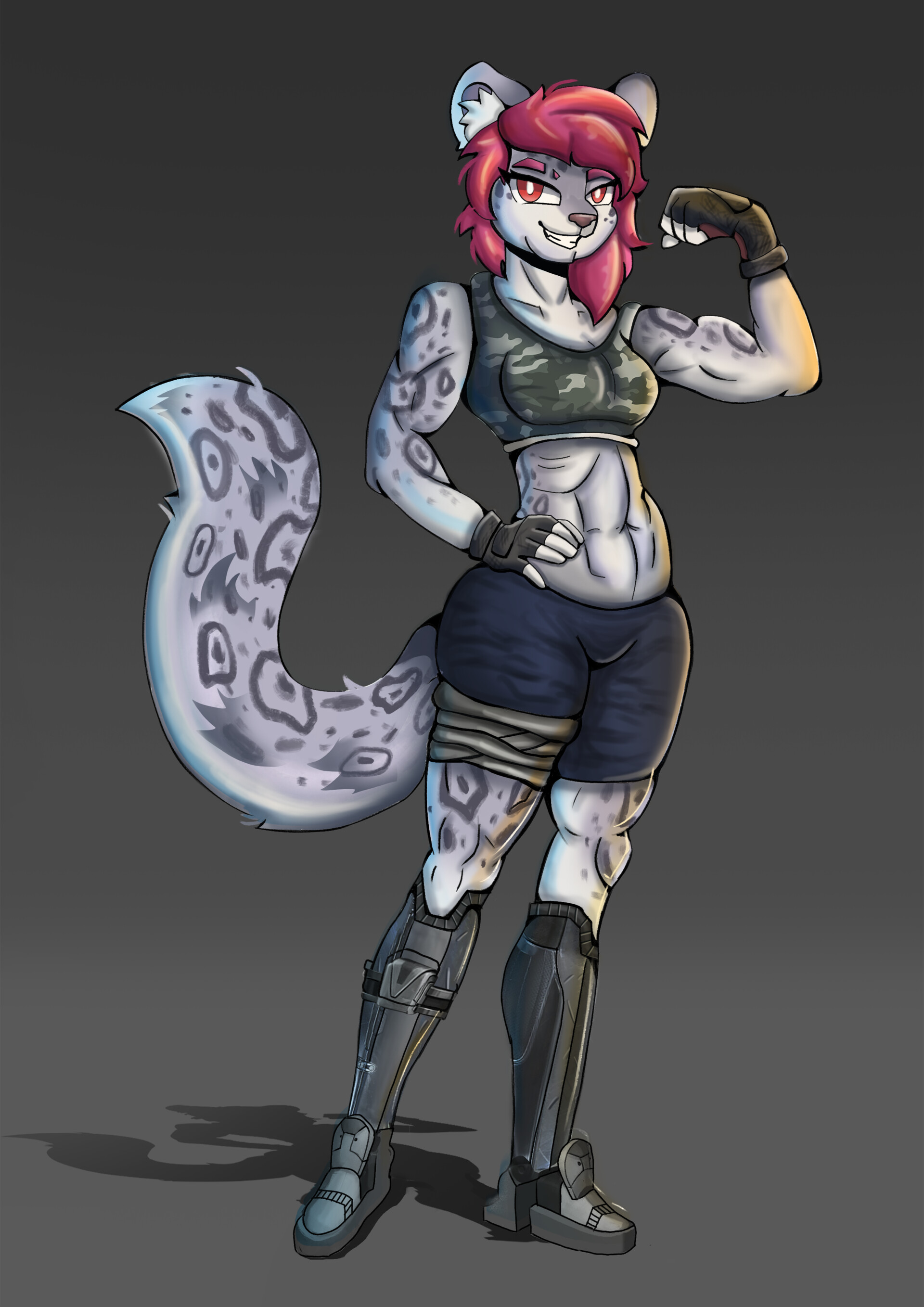 ArtStation - snow leopard furry commission