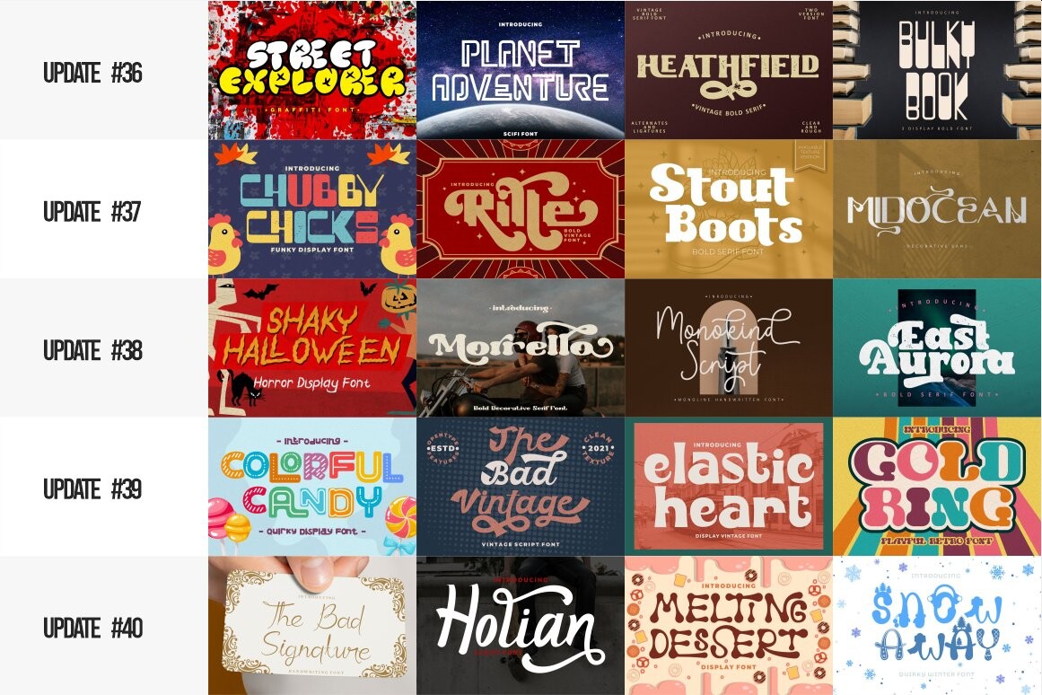 ArtStation - Unlimited Growing Font Bundles