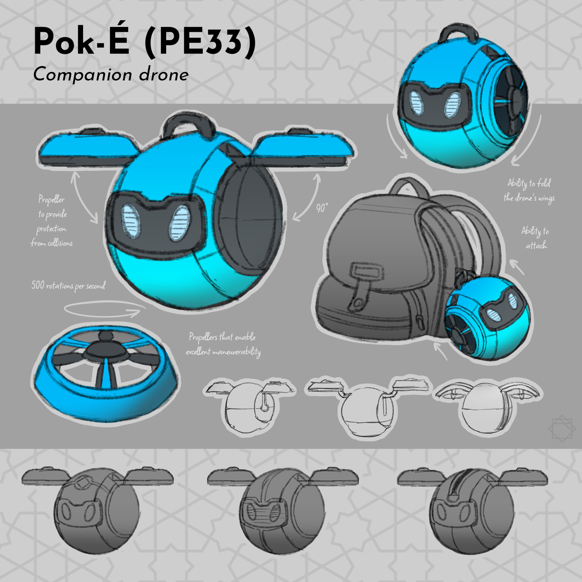 ArtStation - Pok-É Drone (model: PE33)