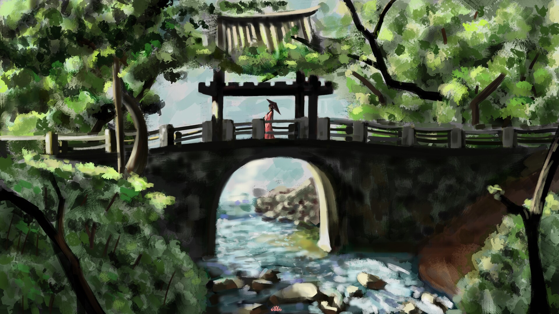 ArtStation - stone bridge