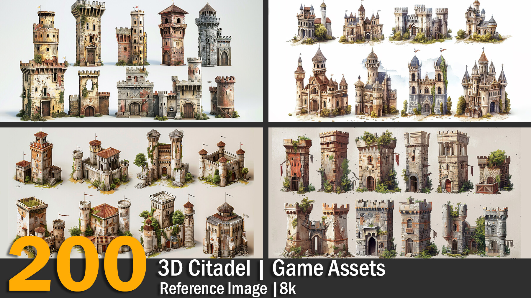 Lumière - 3D Citadel | Game Assets | Reference Images | 8K