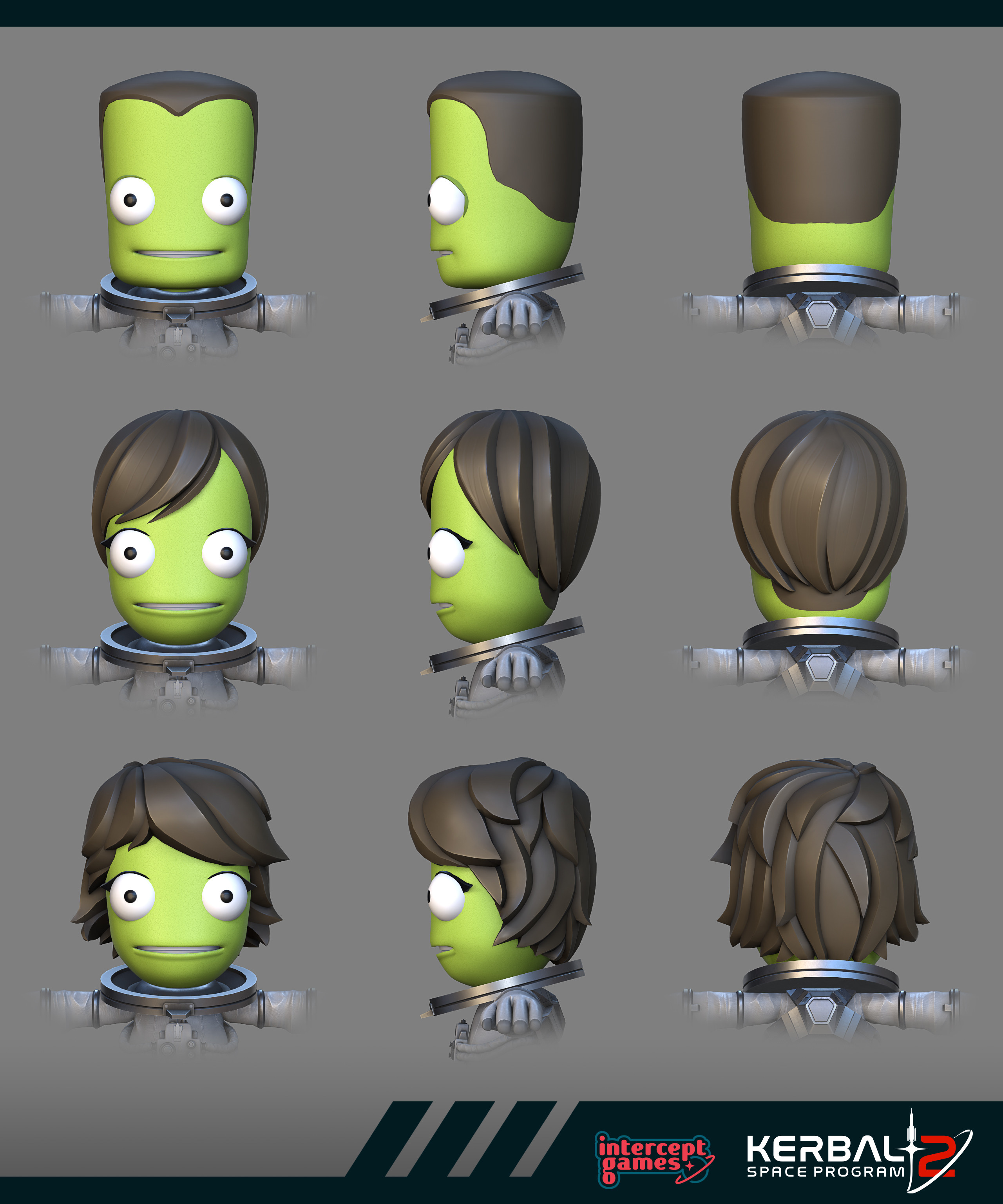 Alexander Martin - Portfolio - Kerbal Space Program 2: Hairstyles and ...