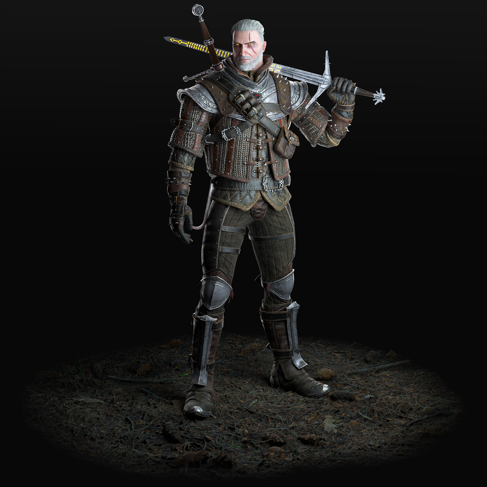 Adel Belloulhi - The Witcher Geralt-Grandmaster Wolven Armor Fan Art-