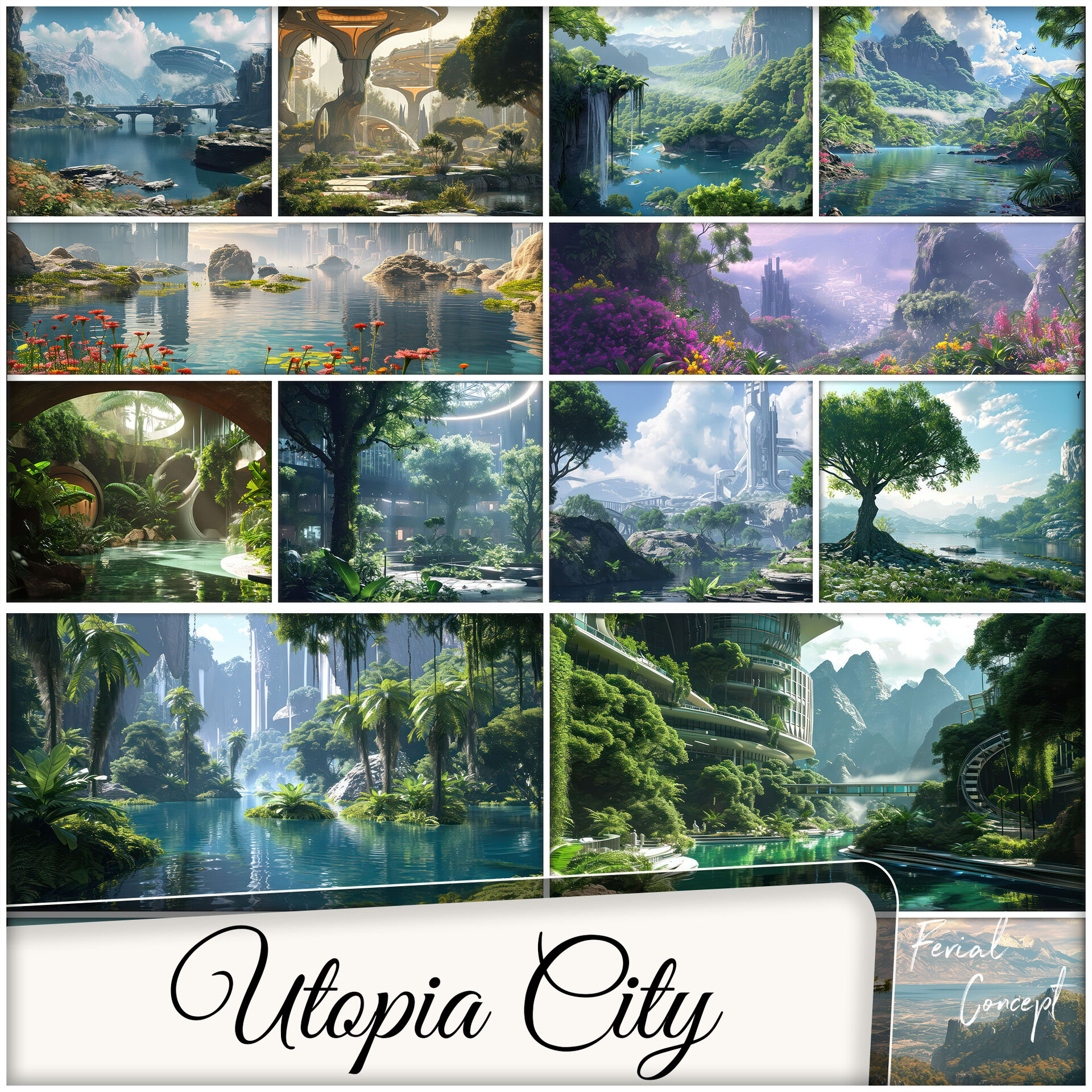Ferial Concept - 🔹220 Utopia City Environment Concept Reference Image ...