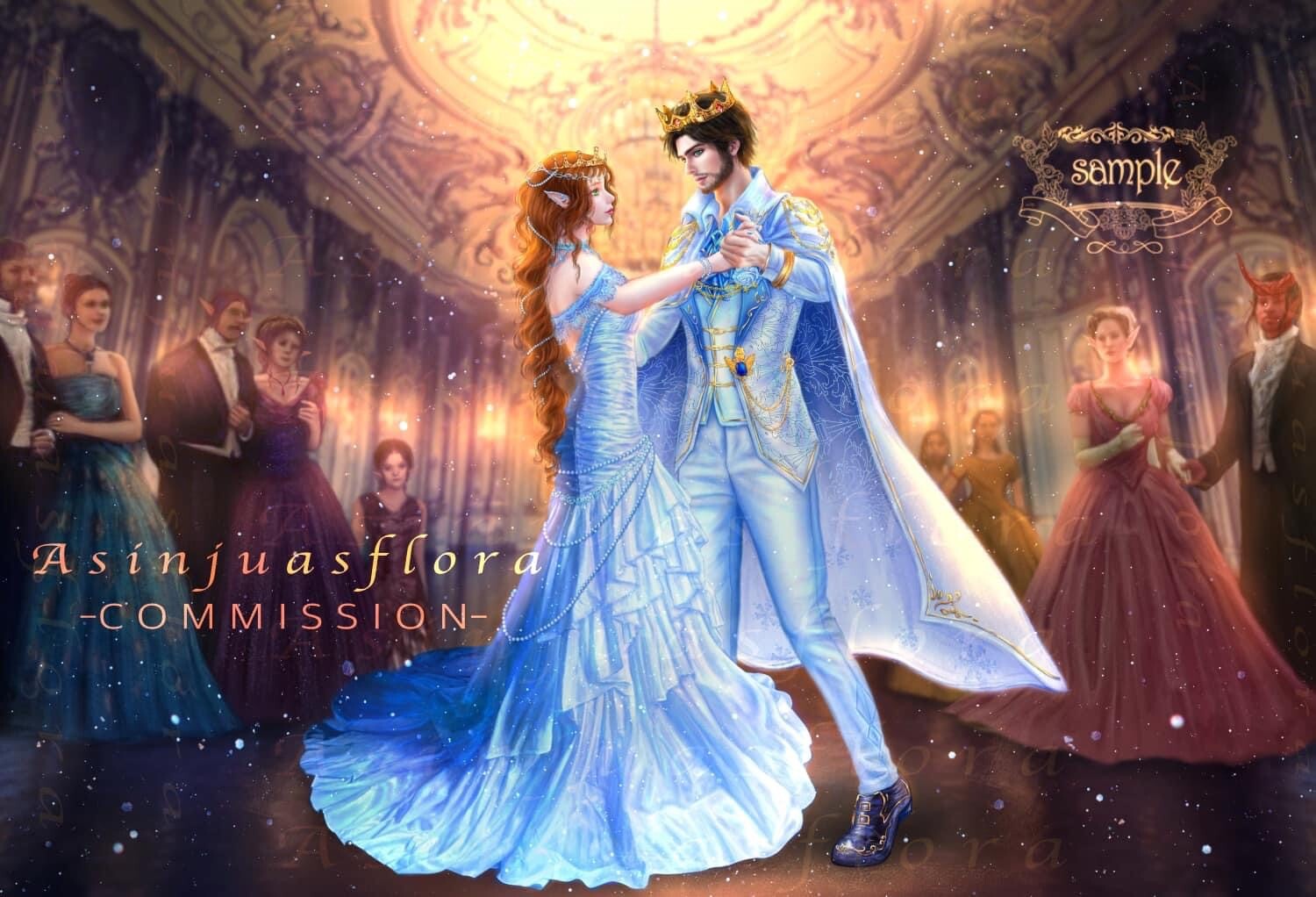 ArtStation - OC couple commission art