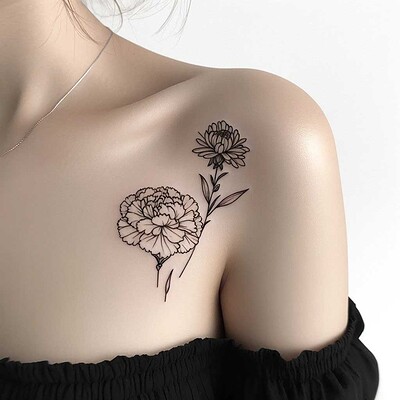 tattoo aster flower