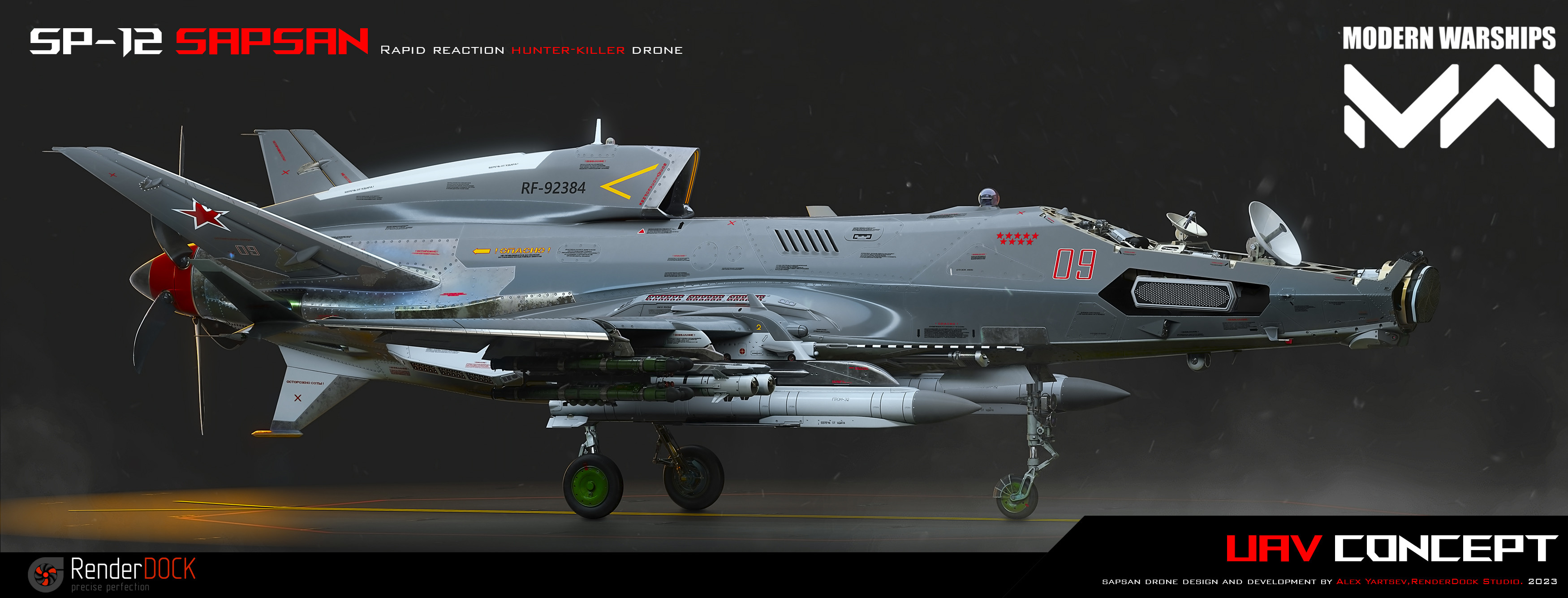 RenderDock - SP-12 Sapsan attack drone (CONCEPT)