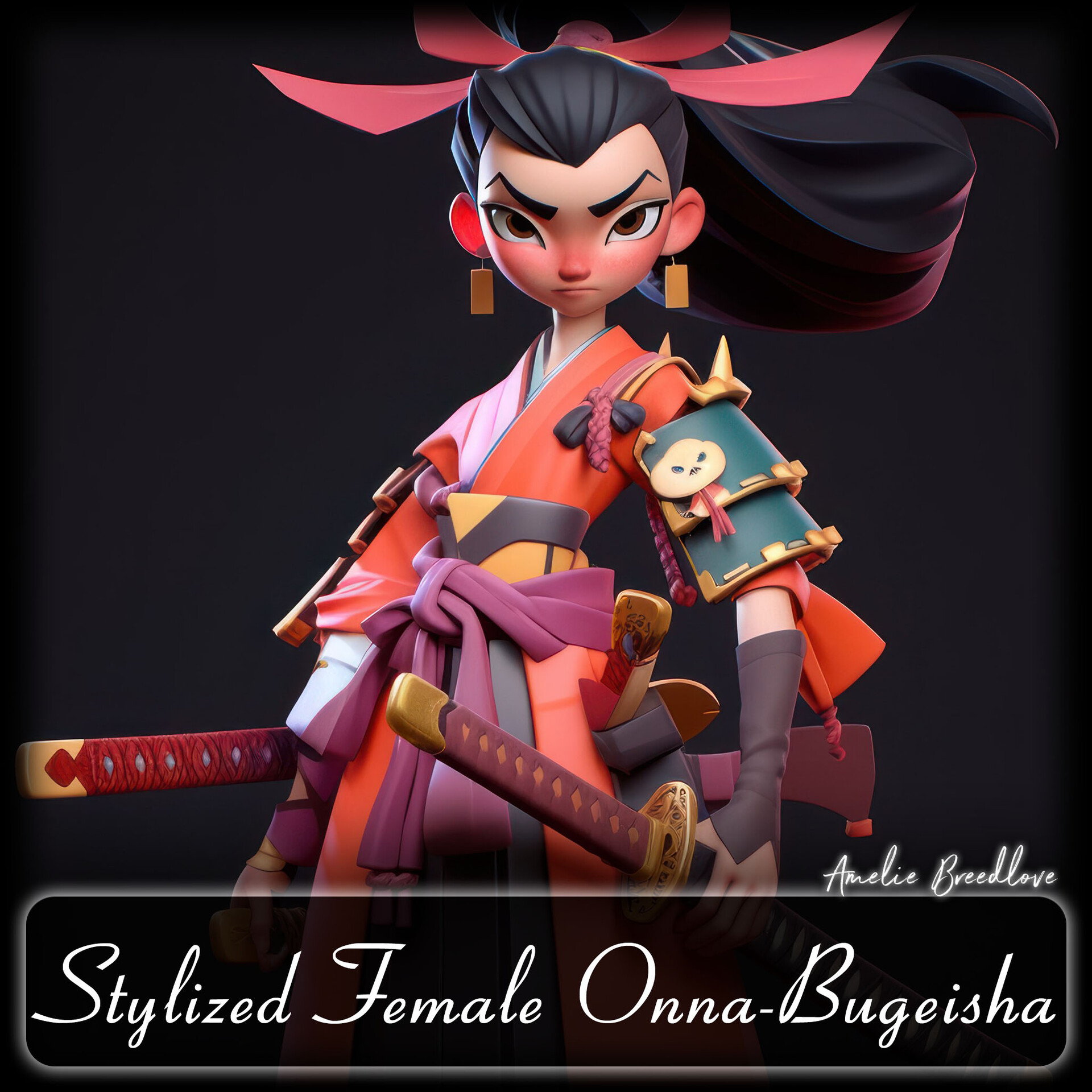 ArtStation - 200 Stylized Onna-Bugeisha Reference Pack | 4K | v.40
