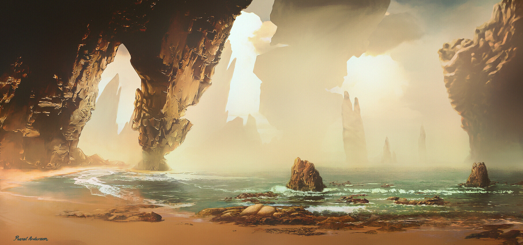 ArtStation - Matte Painting - Coastline