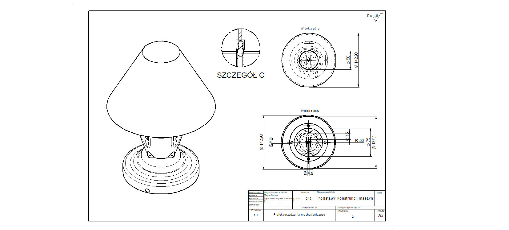 ArtStation - Lamp - technical drawing