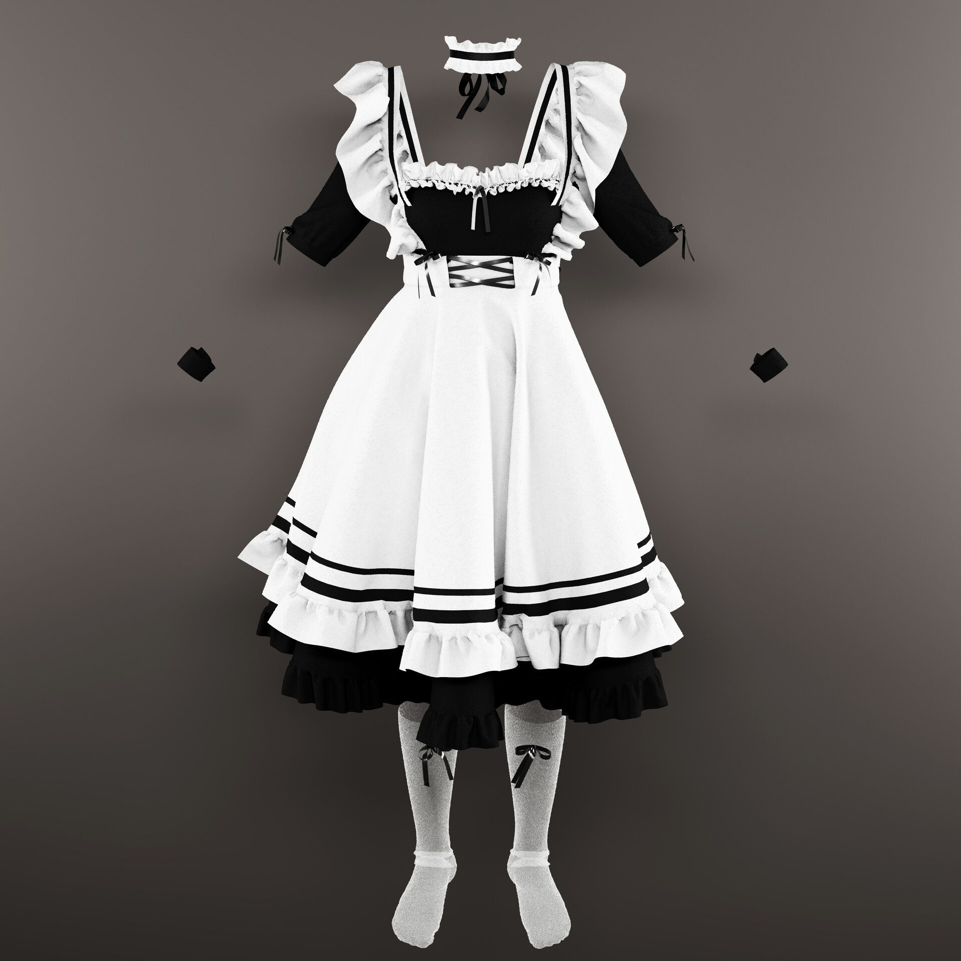 ArtStation - Maid dress 3D