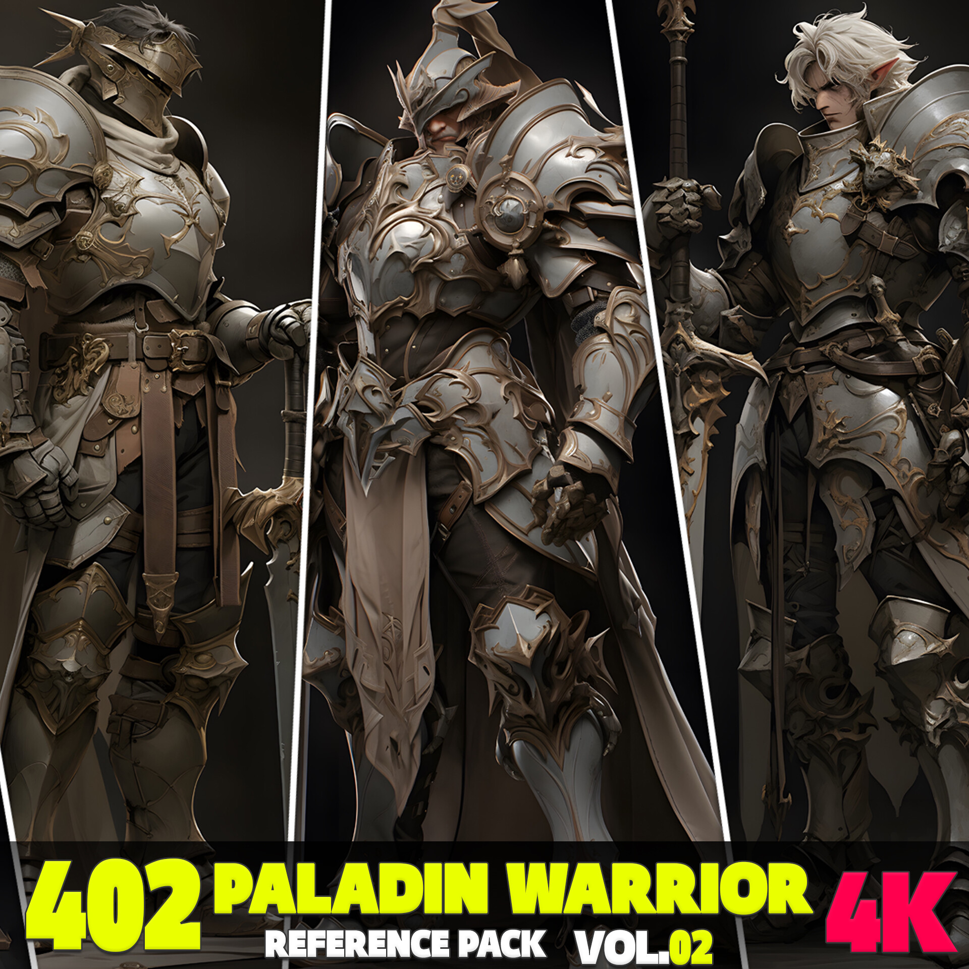 ArtStation - 402 4K Paladin Warrior Reference Pack Vol.02