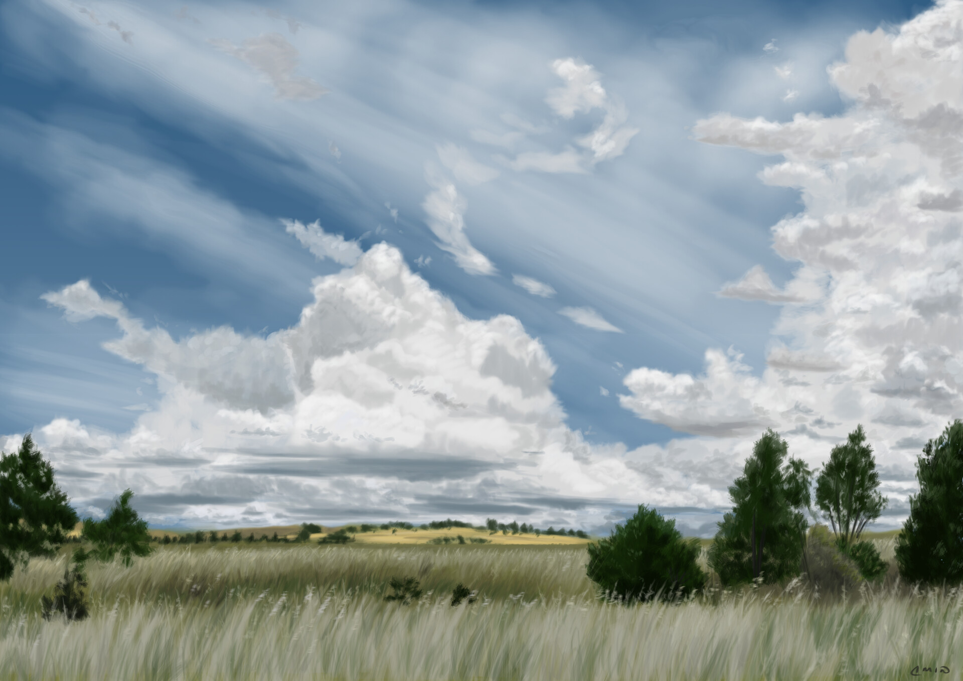 ArtStation - "Landscape painting" environment study