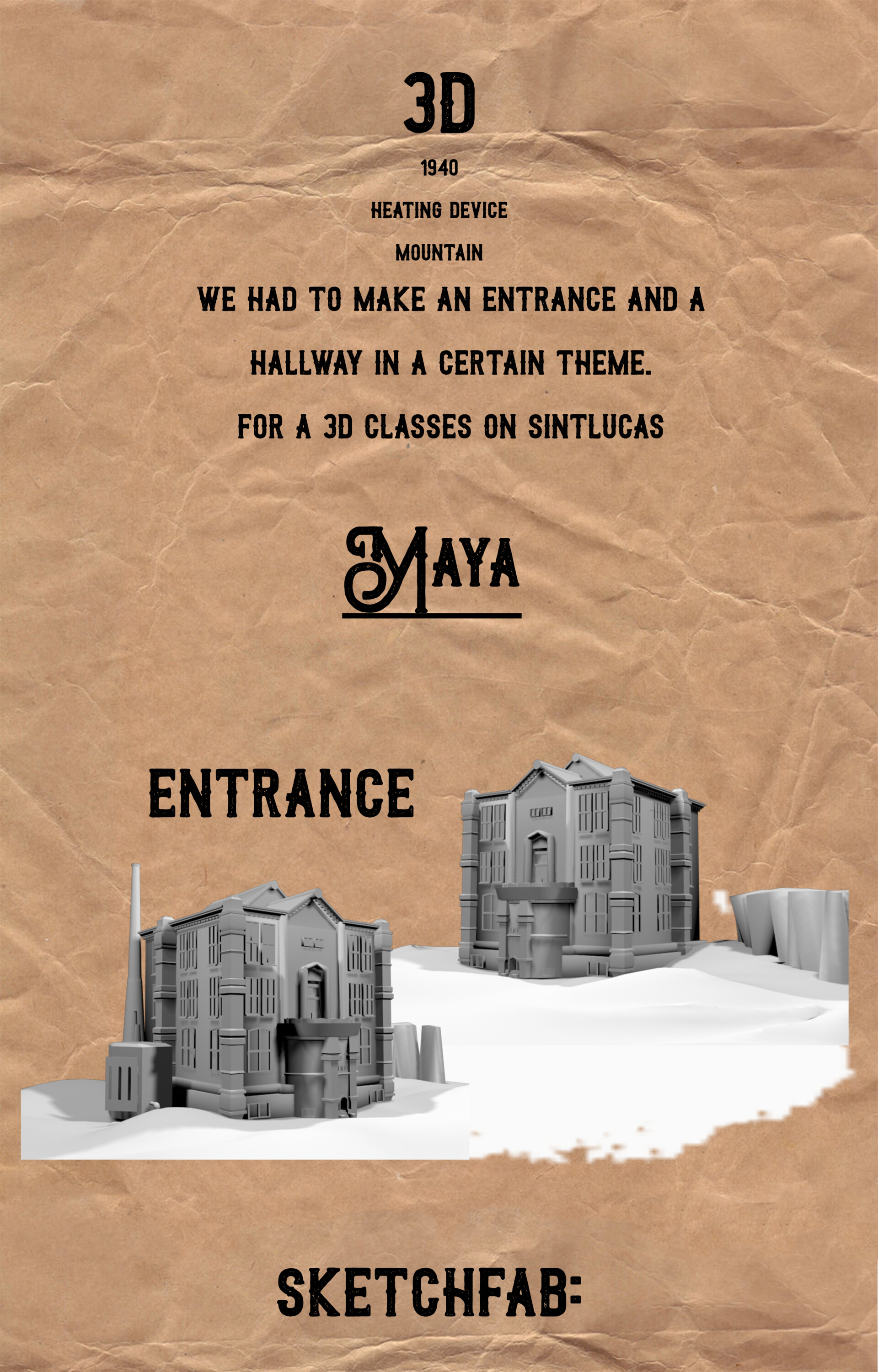 ArtStation - school assignment building