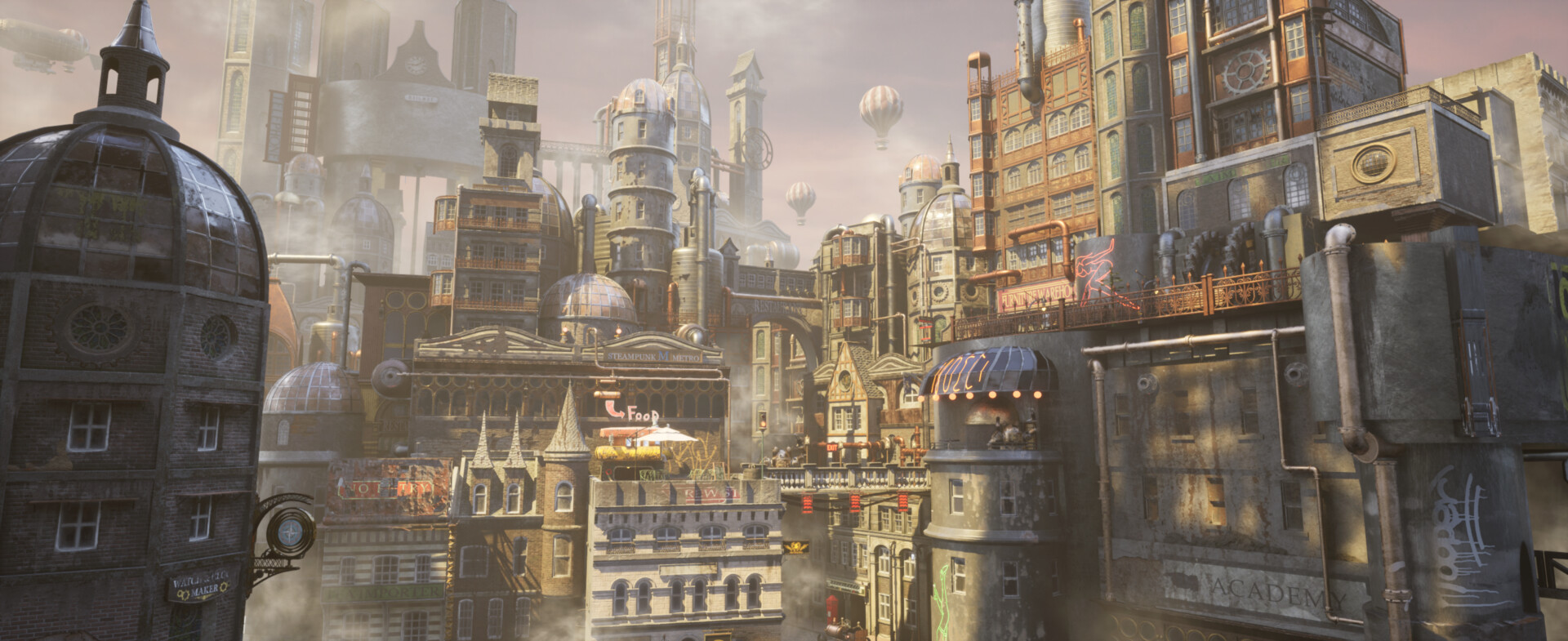 ArtStation - Steampunk city