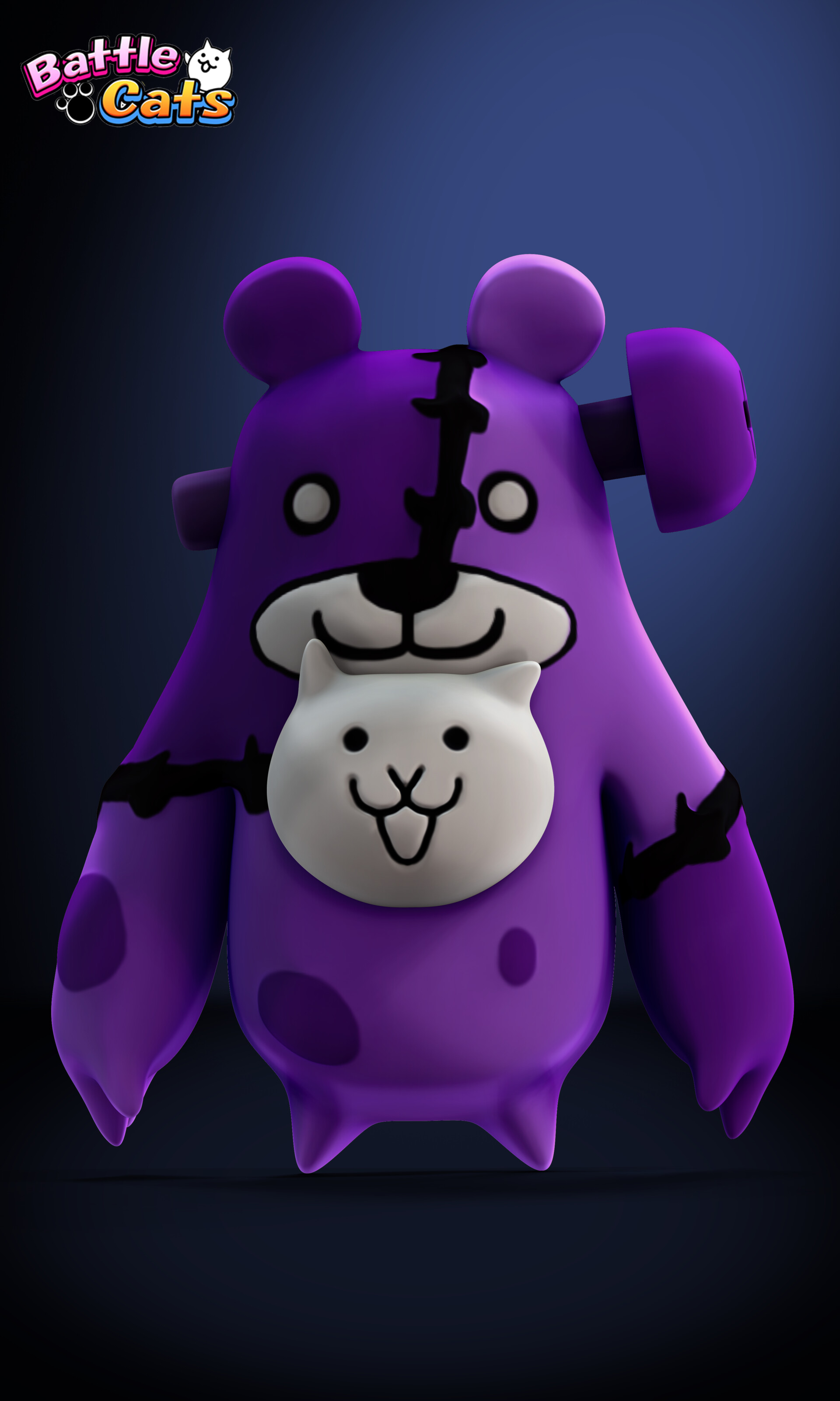 ArtStation - Cadaver Bear Cat Fan Art - Battle Cats