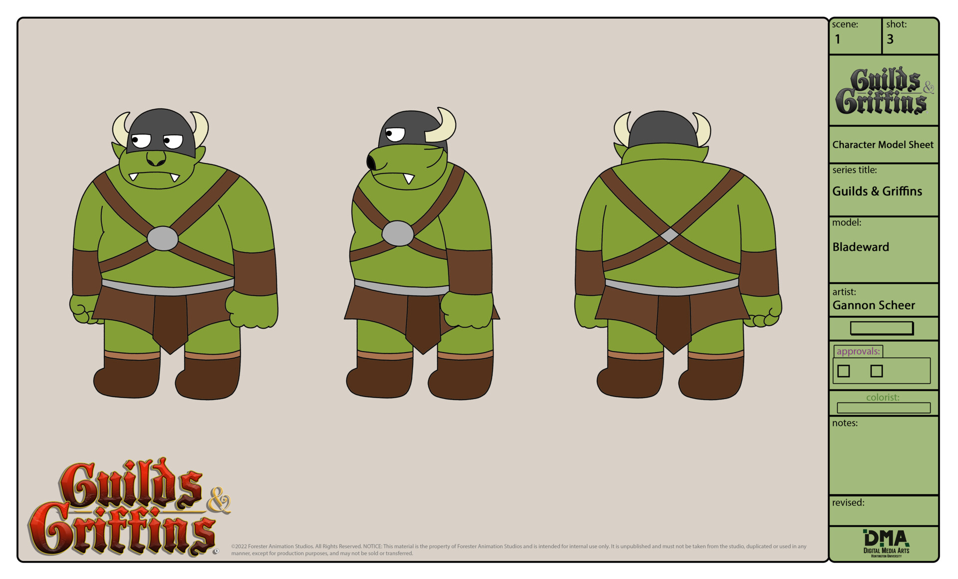 ArtStation - Character Model Sheet - Bladeward (2022)