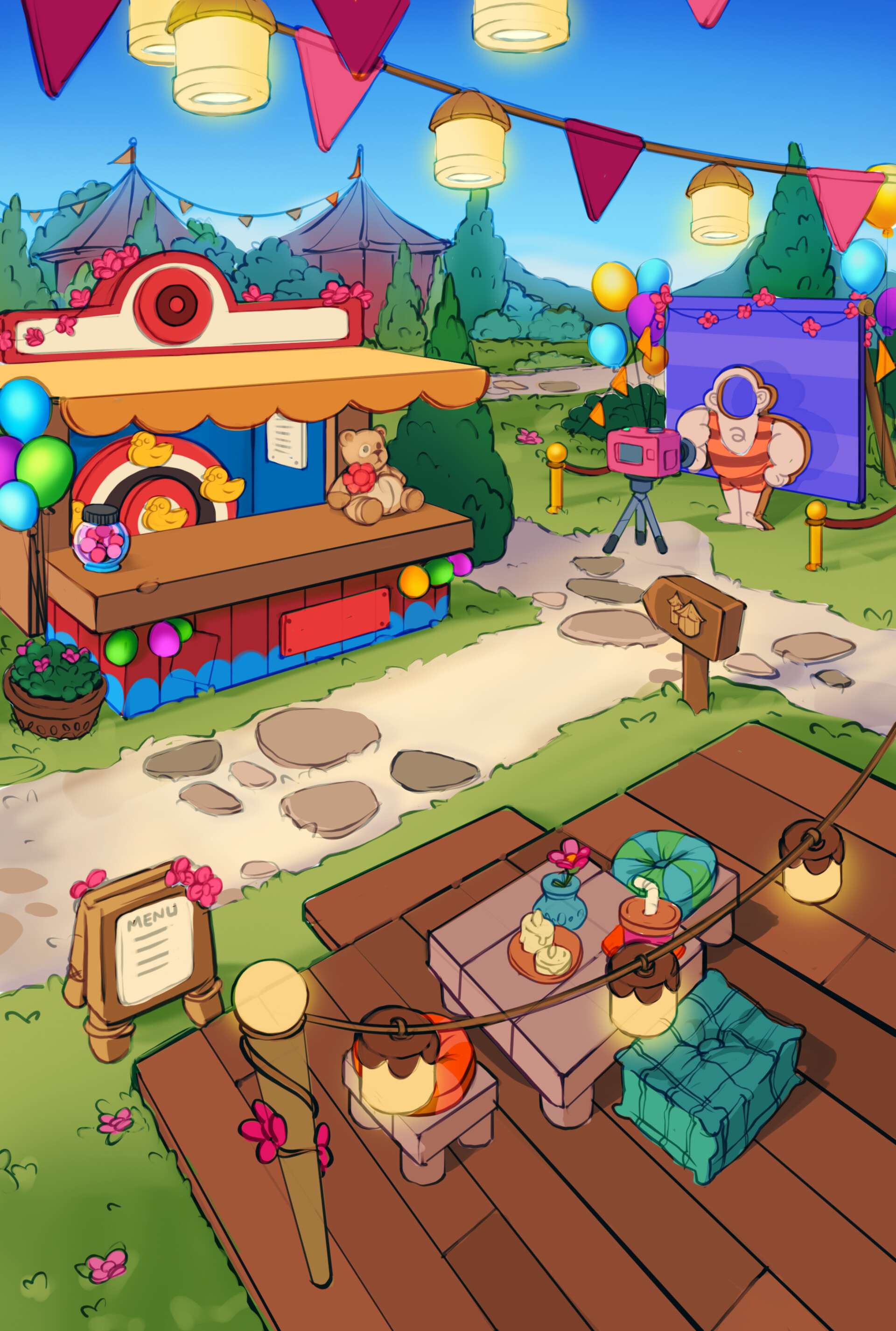 ArtStation - Festival Environment Sketch