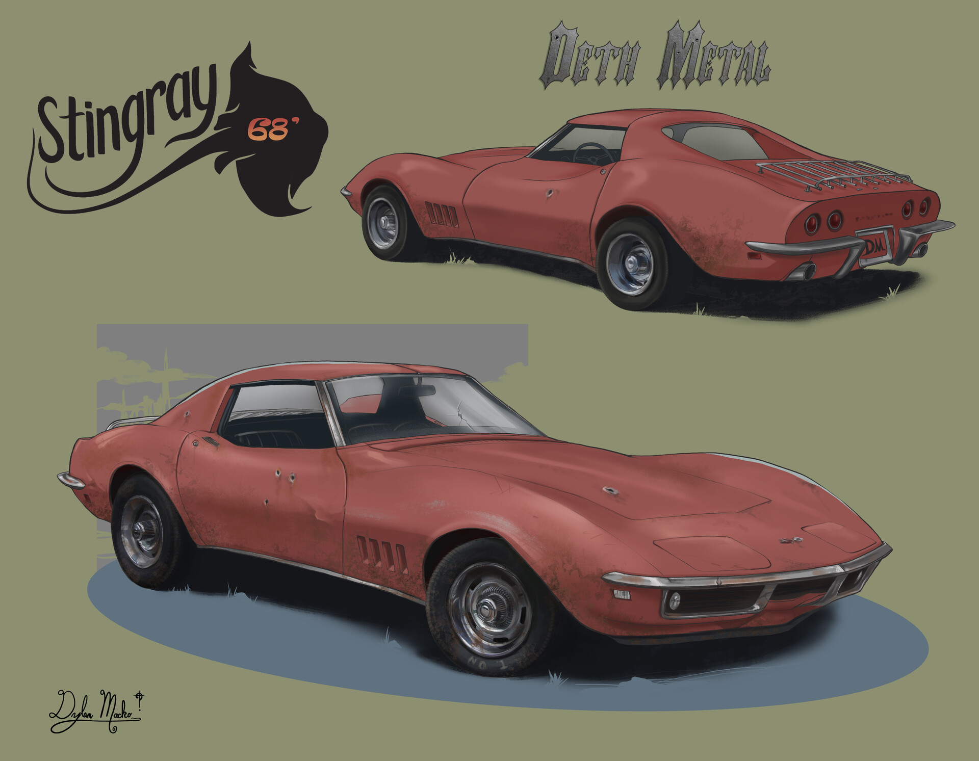 ArtStation - No. 1 (Deth Metal 68' Stingray Study)