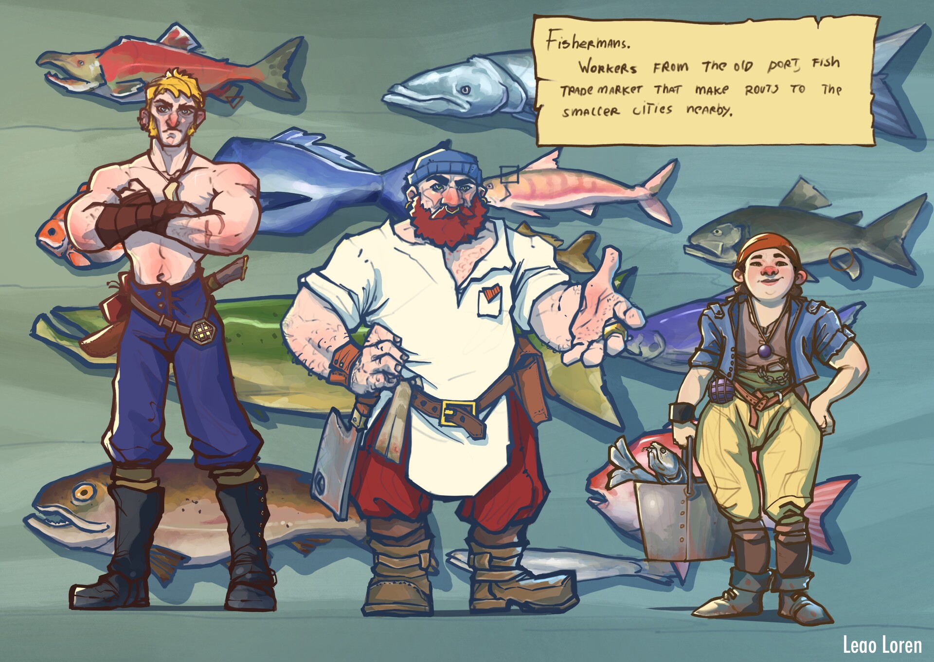 leãoloren - Fishermans personal project. concept art 🐠