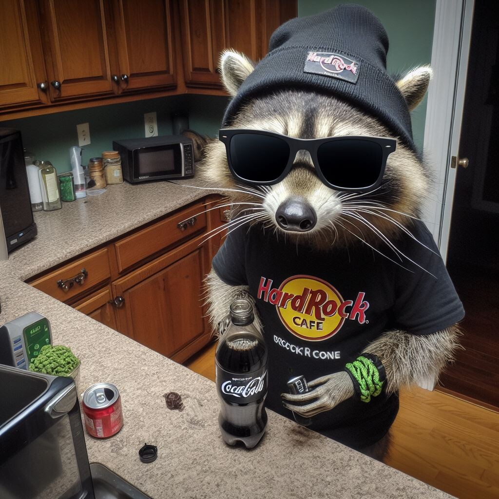 ArtStation - Daily Raccoon 3am kitchen (ai generated)