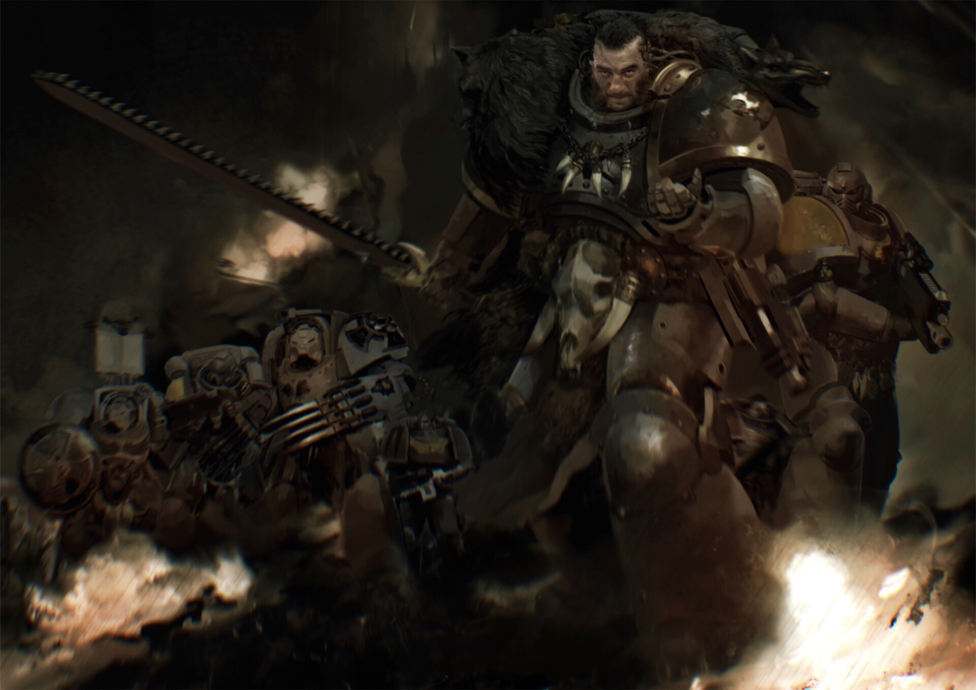 ArtStation - Ragnar Blackmane (Warhammer 40k fan art)