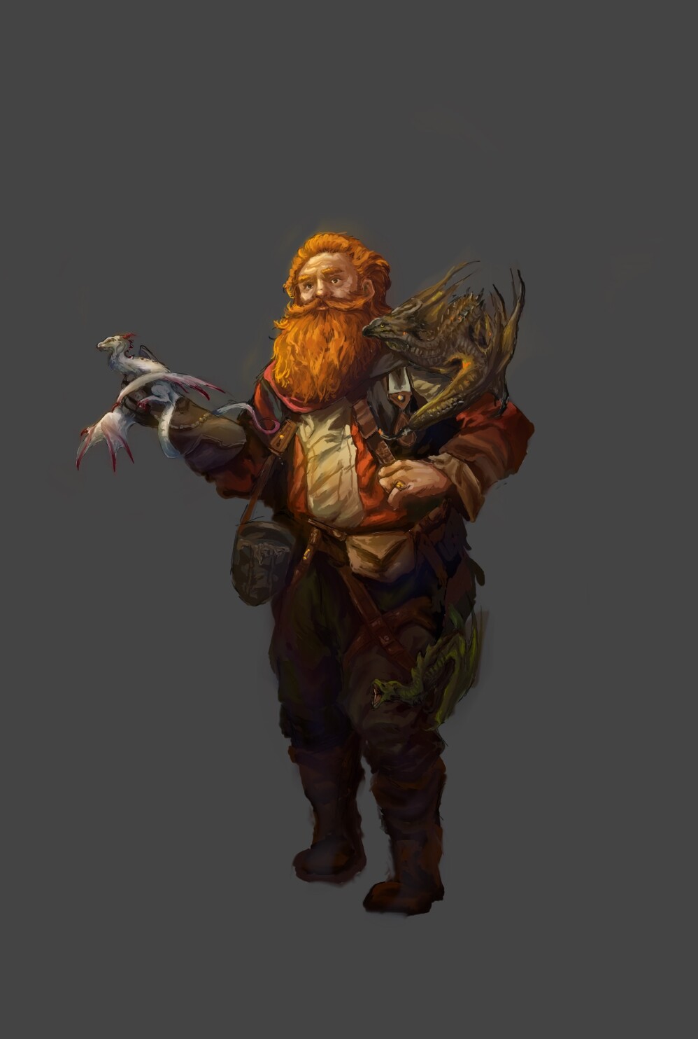 ArtStation - 2D art Dragon Trader Concept