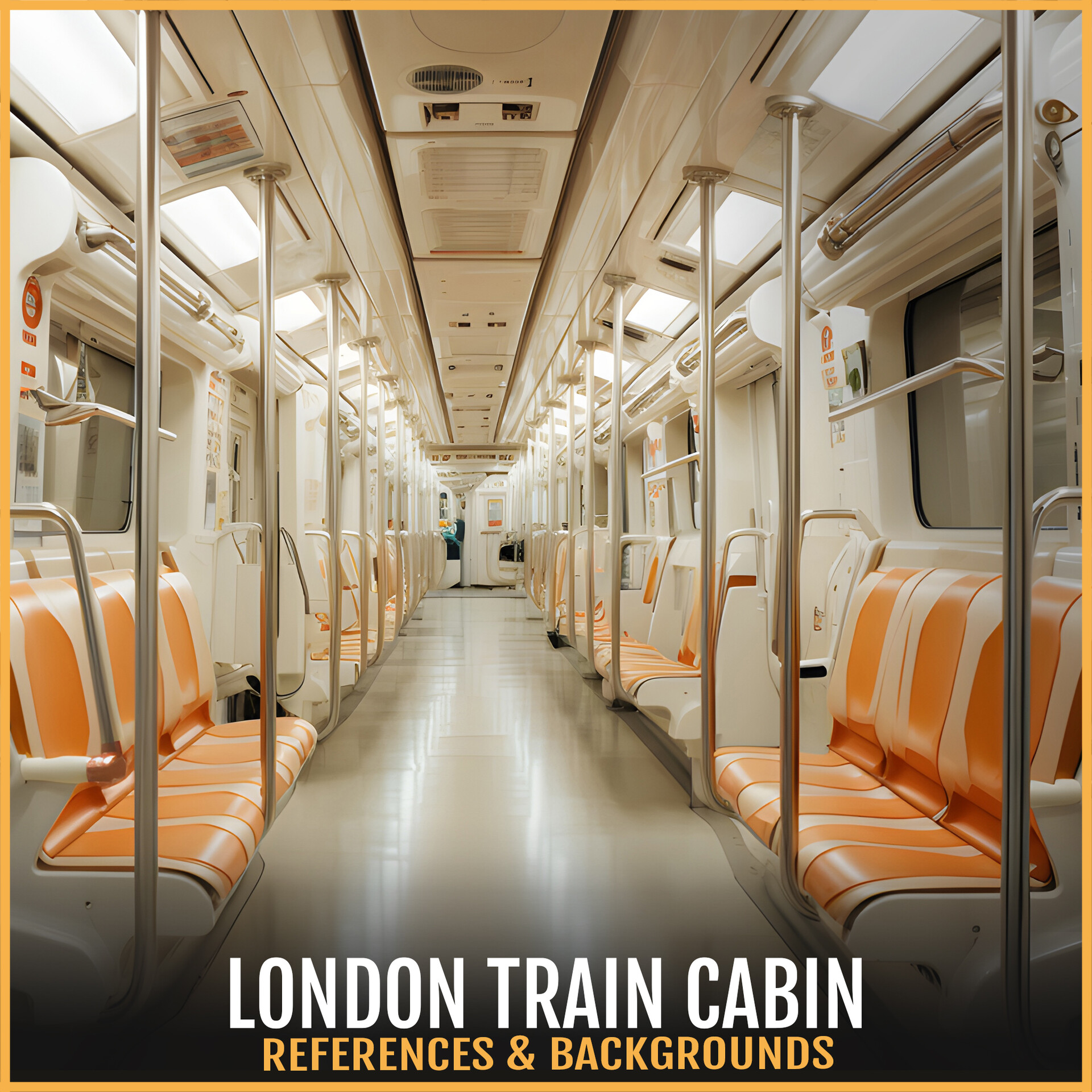 ArtStation - 202 London Underground Train Cabin