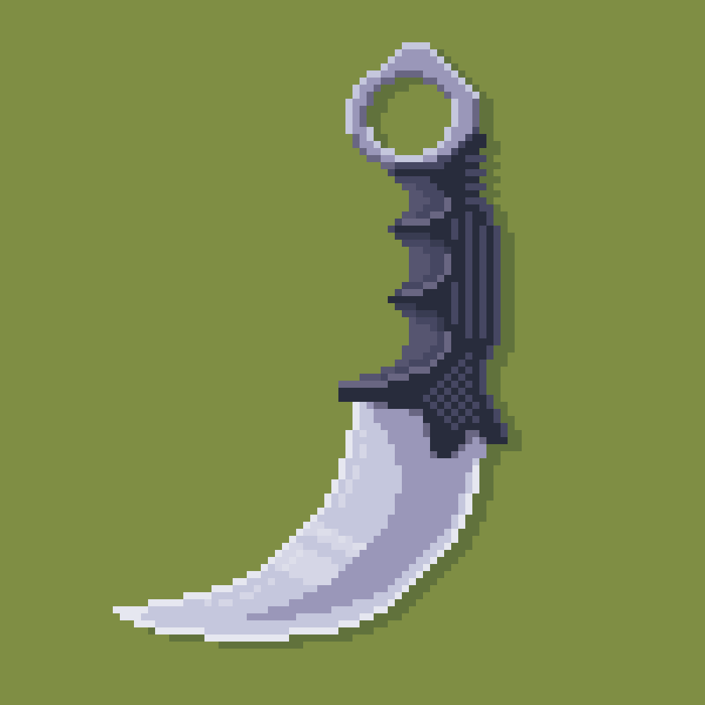 knife pixel art