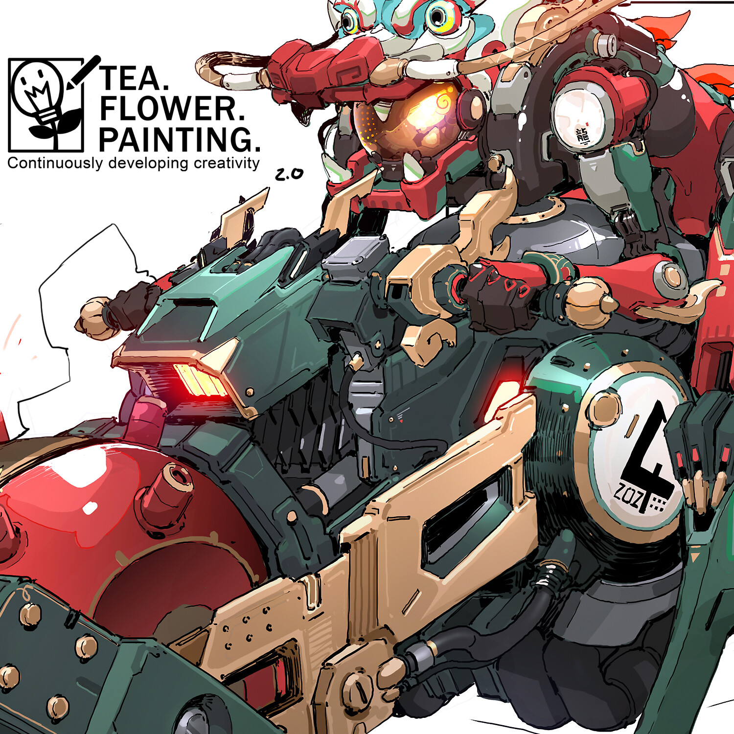 ArtStation - Tea Flower Painting NO 7