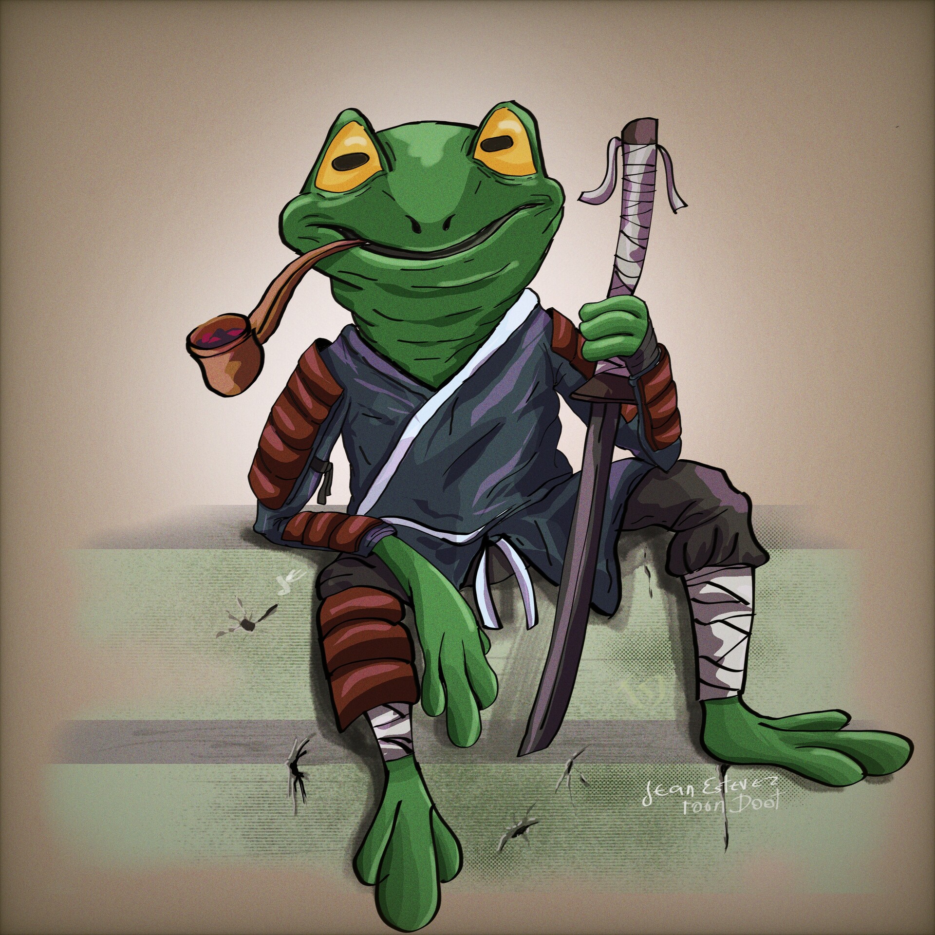 ArtStation - Samurai Frog - commissions open