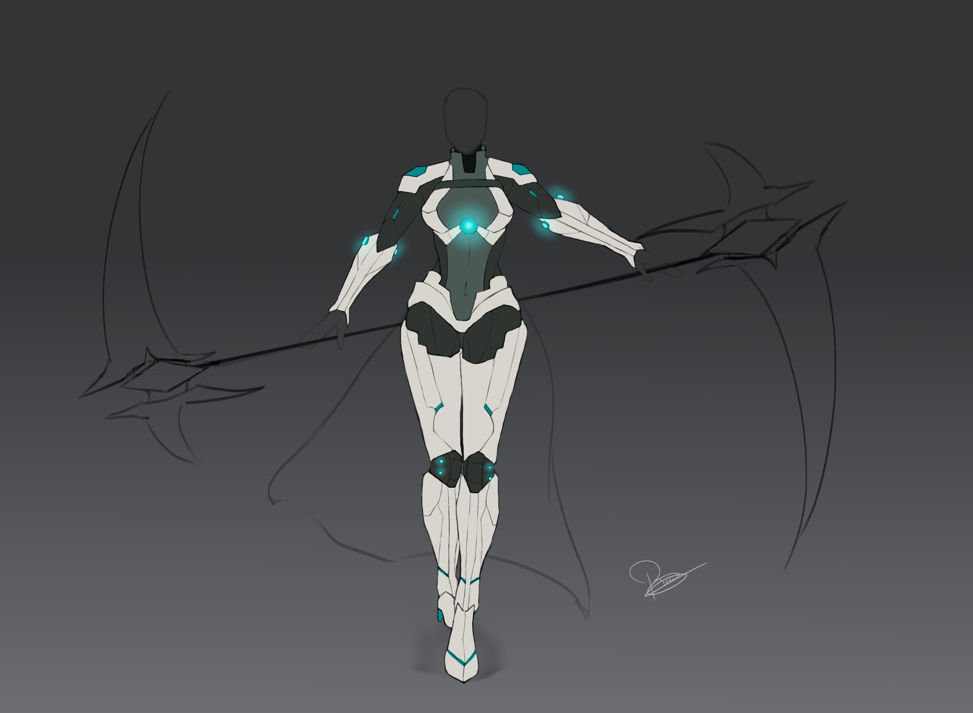 ArtStation - Cyber / mecha outfit concept design.