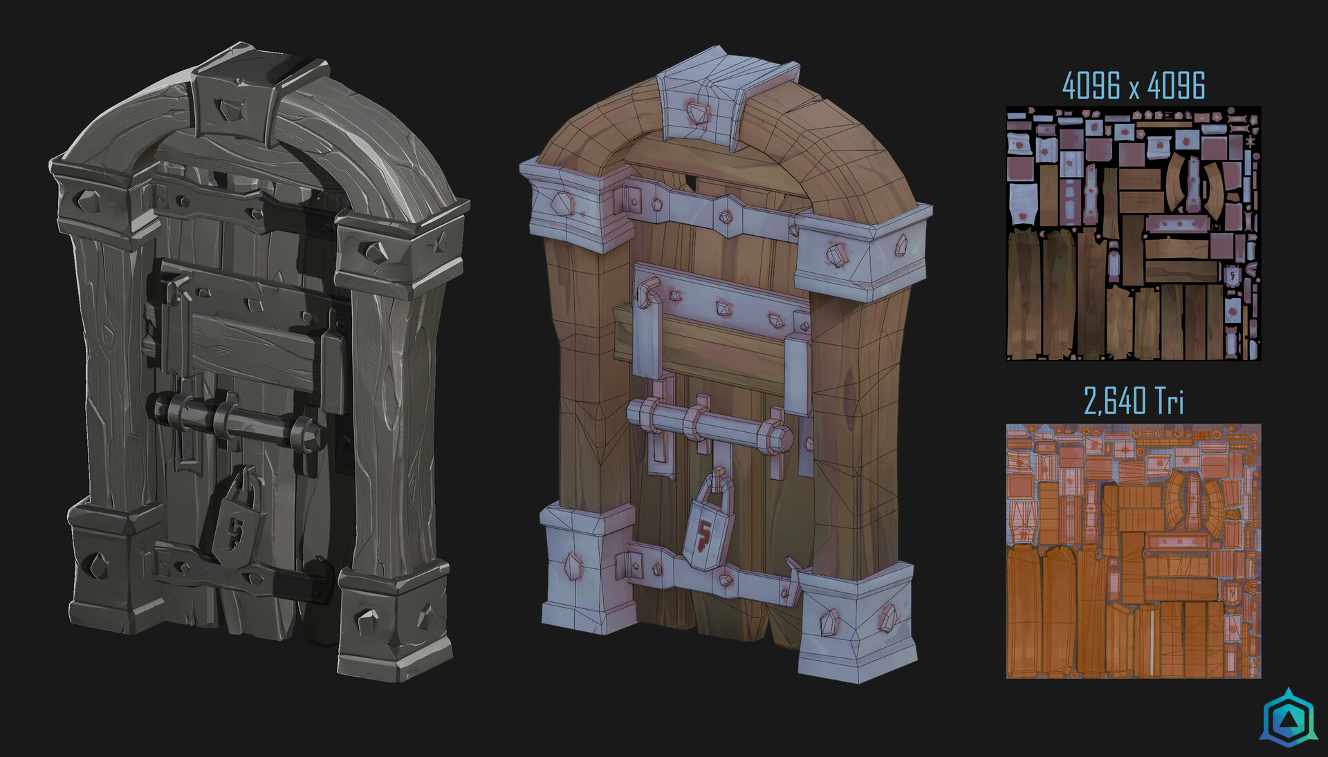 Nelson Alves - Able - Medieval Door / PBR Handpaint exercise