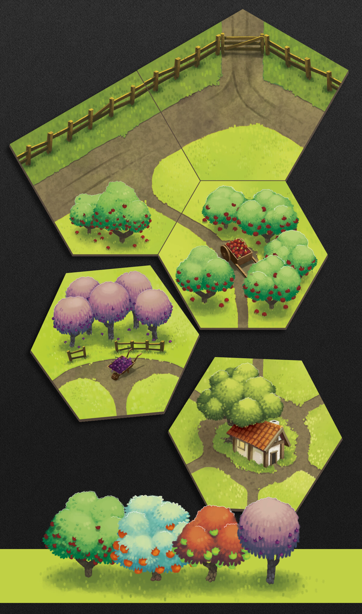 ArtStation - Fruit Grove Hex Tiles