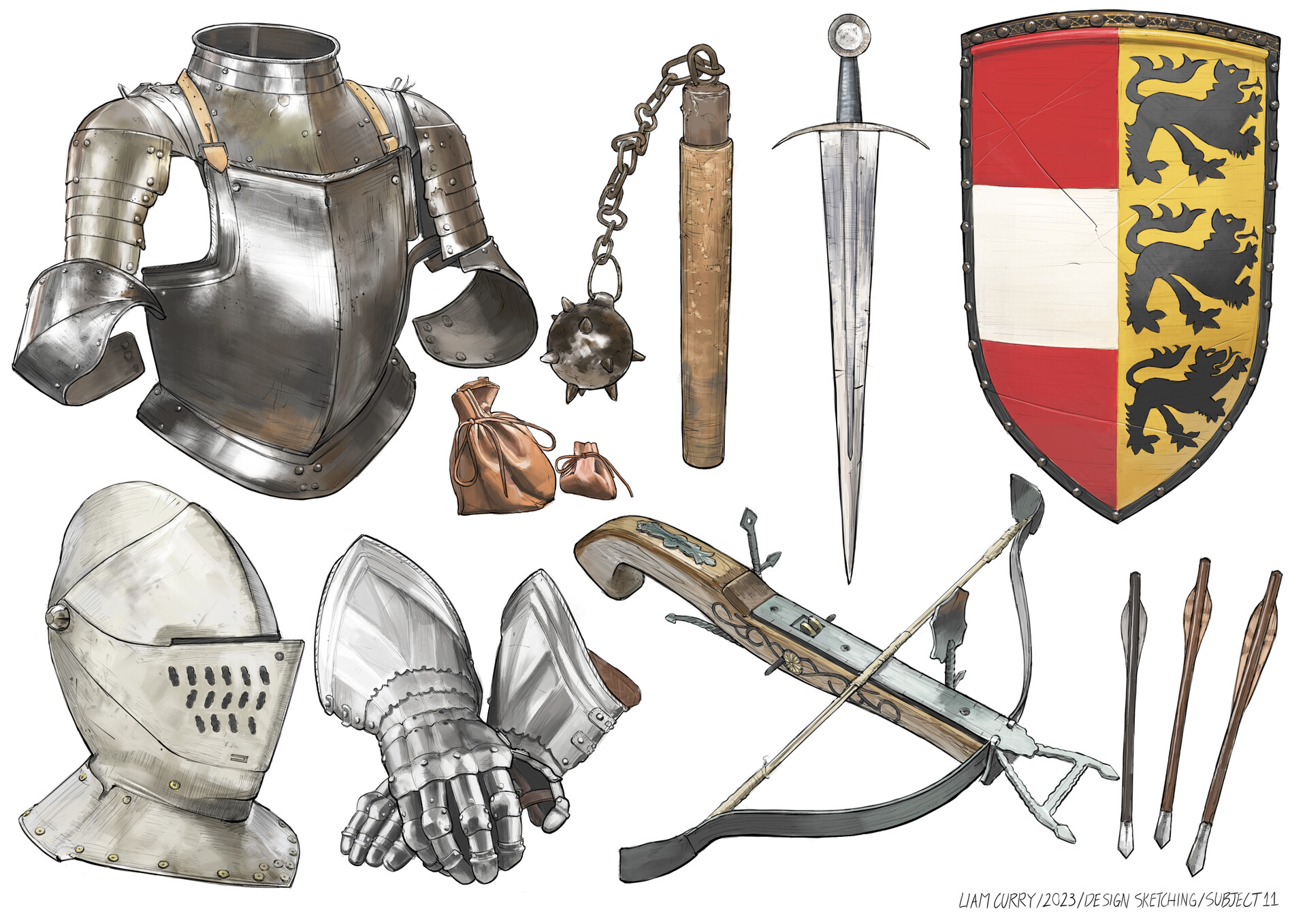 ArtStation - Design Sketching - Medieval Props